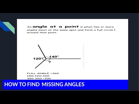 How to Find the Missing Angle at a Point | Easy Math Tutorial - YouTube