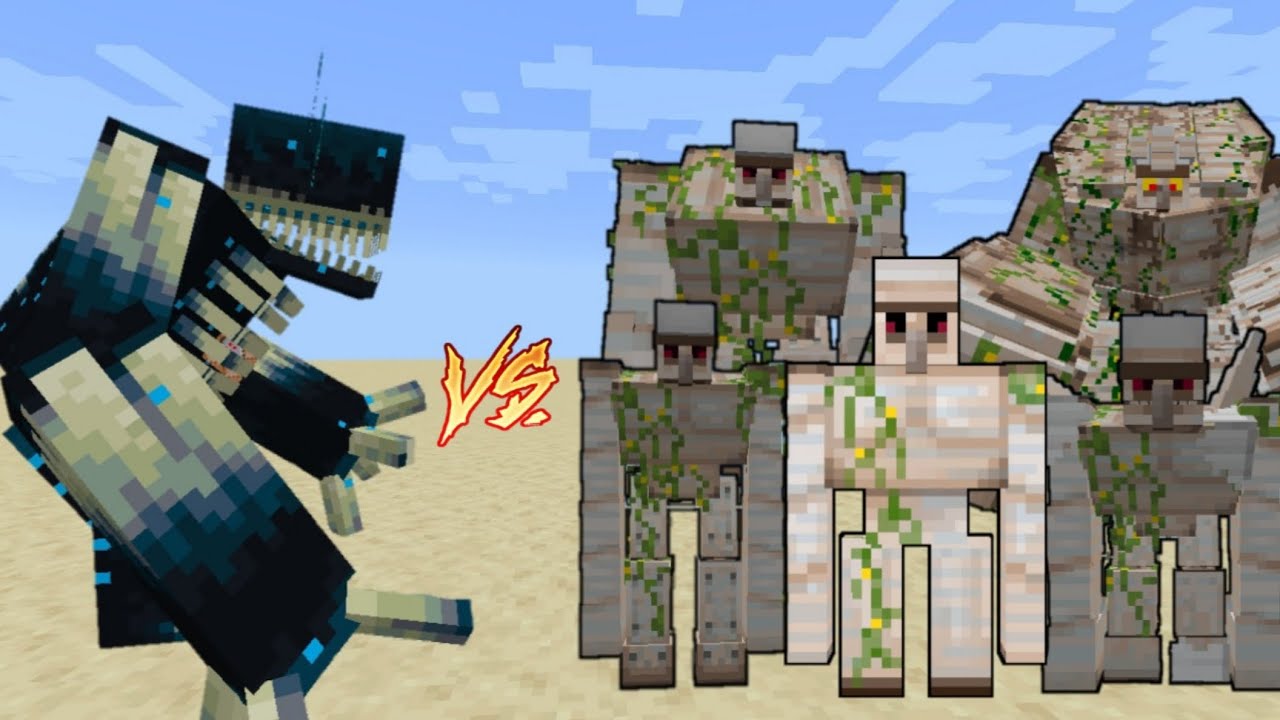 Mutant Commanded Warden VS All Iron Golems / Minecraft Mob Battle - YouTube