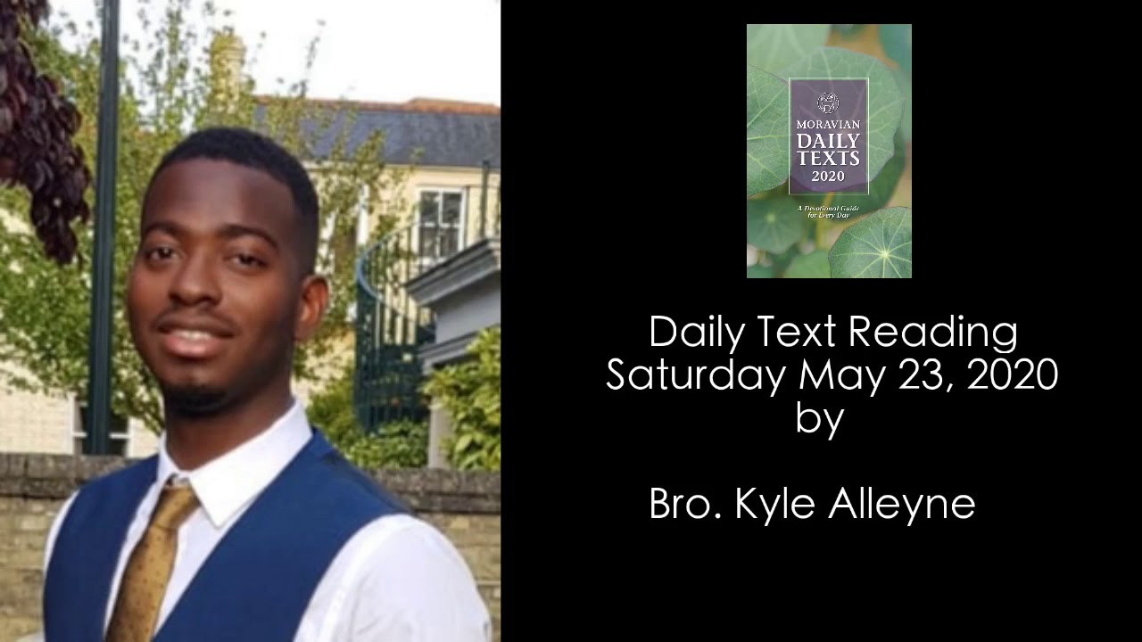 Daily Text Reading: Saturday May 23, 2020 - YouTube