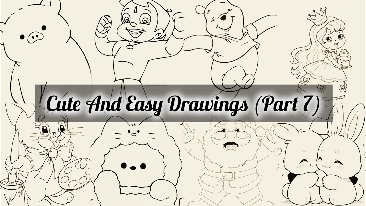 Cute And Easy Drawings For Beginners (Part 7) || Easy Drawings|| Cute ...