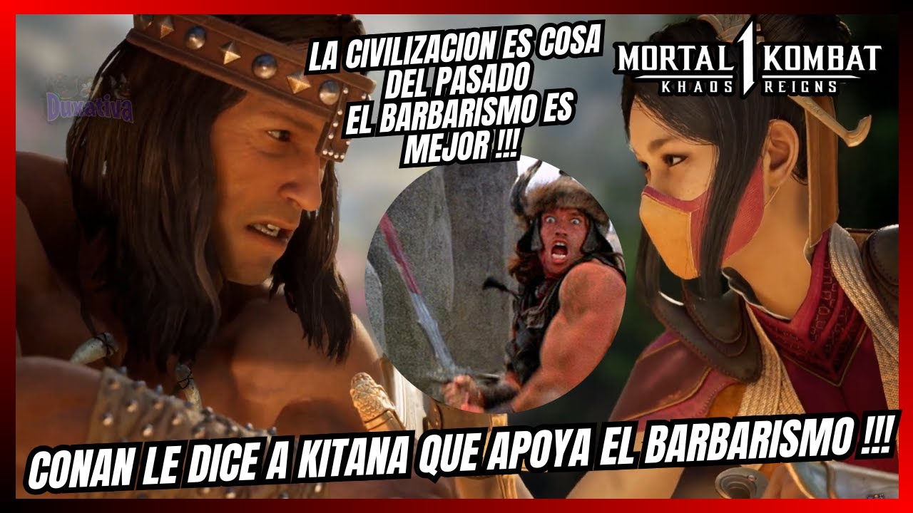 Conan le dice a Kitana que Apoya el Barbarismo Mortal Kombat 1 Khaos ...