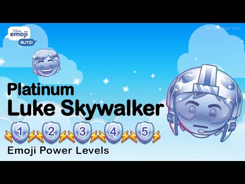PLATINUM LUKE SKYWALKER (Power Level 1 to 5) - Star Wars - Disney Emoji ...