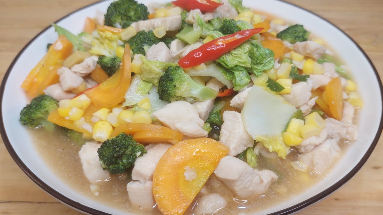 CAPCAY AYAM & SAYUR MENU PAKET KOMPLIT SAAT BOSAN MAKAN NASI - YouTube