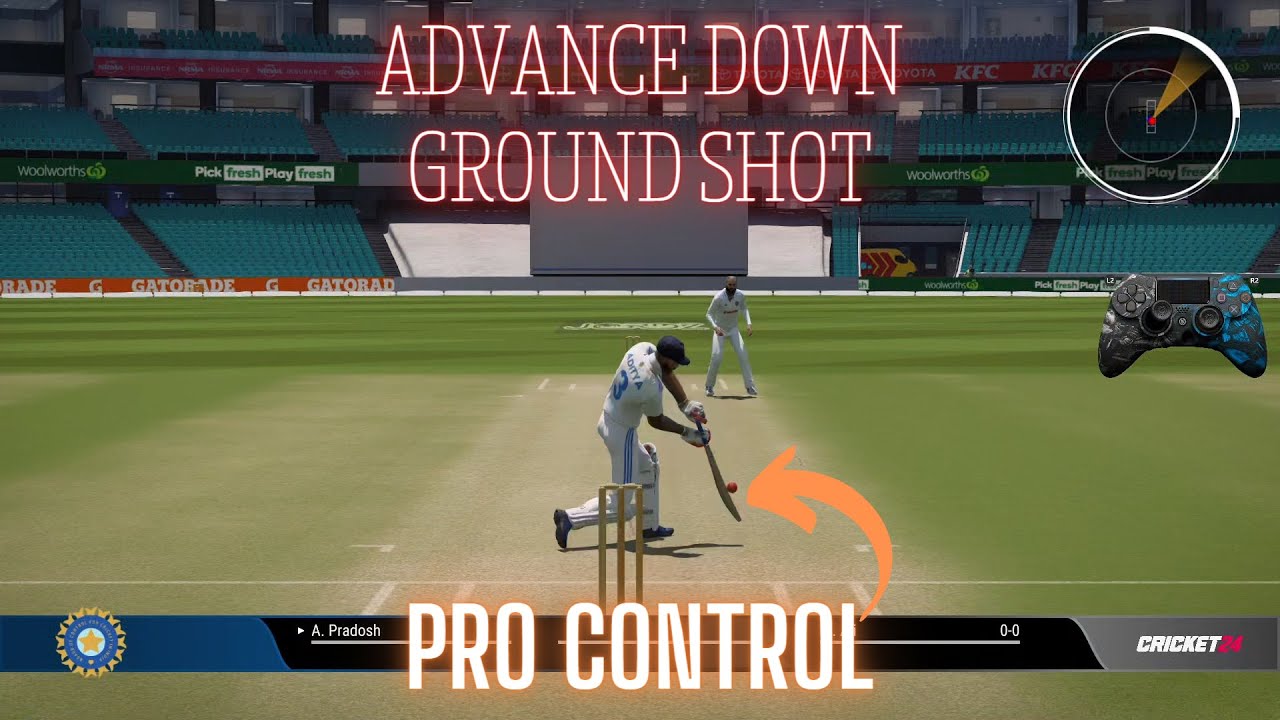 How To Play Advance Down Grounded Shot || Pro Control || Cricket 24 ...