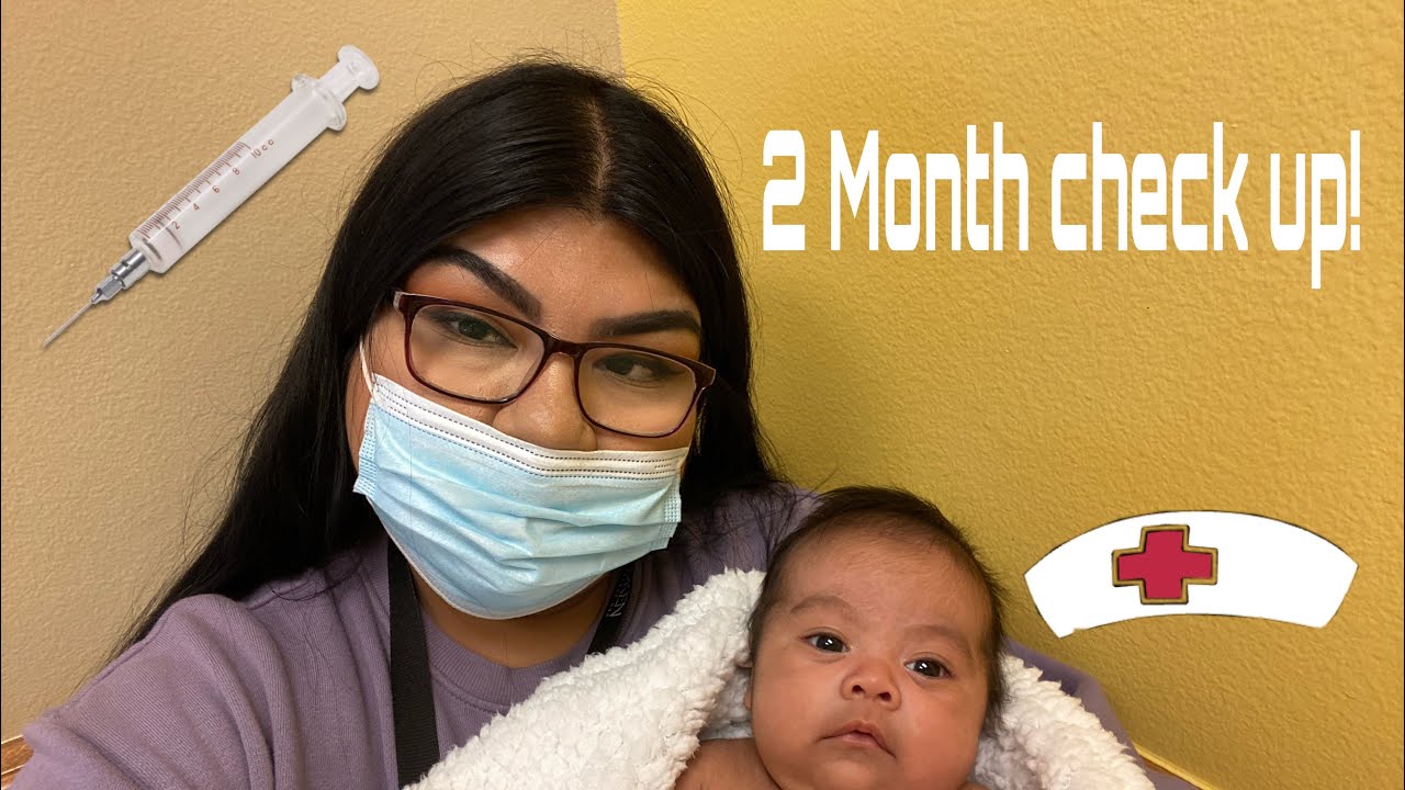 Baby 2 month check up|She got shots! - YouTube