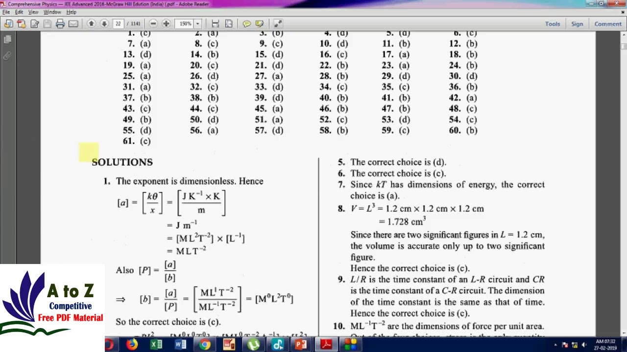 Pdf Free Download Comprehensive Physics — JEE Advanced 2016-McGraw Hill ...