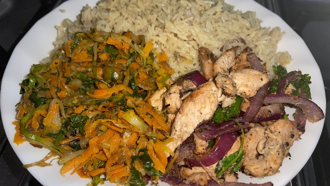 Bariis qudaar iyo hilib dooro leh | Rice with chicken and vegatables ...