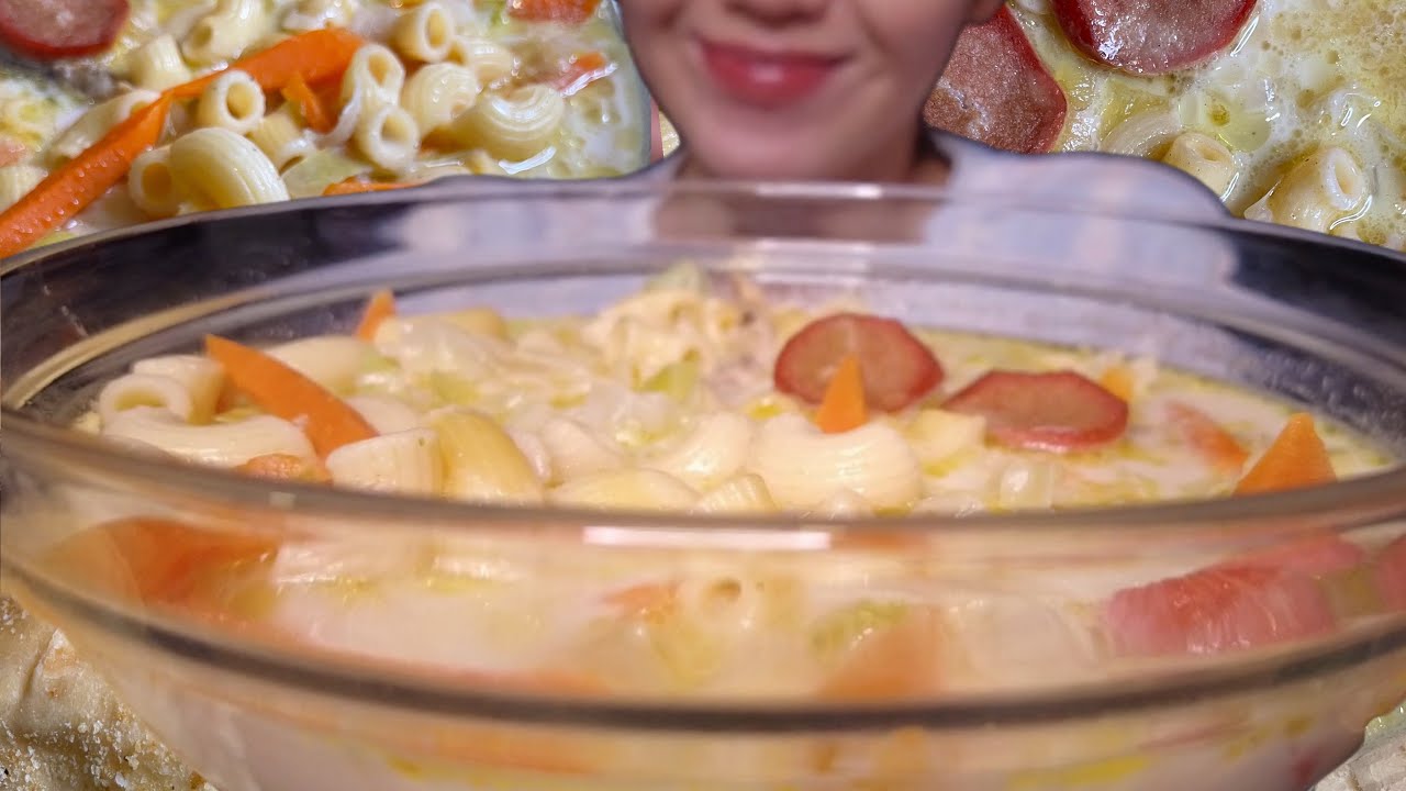 SOPAS + PANDESAL EATING SOUNDS || PINOY MERIENDA - YouTube