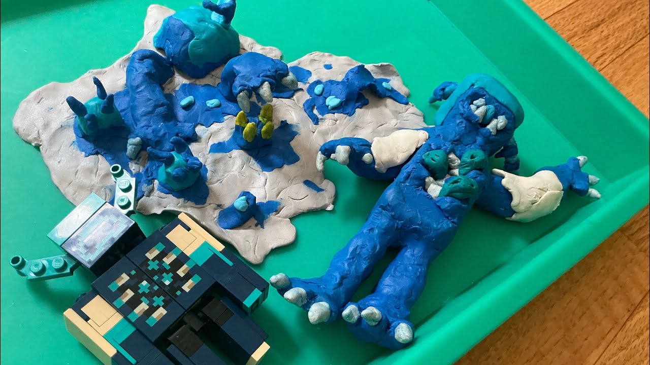 So I made a realistic Minecraft Warden out of clay! - YouTube