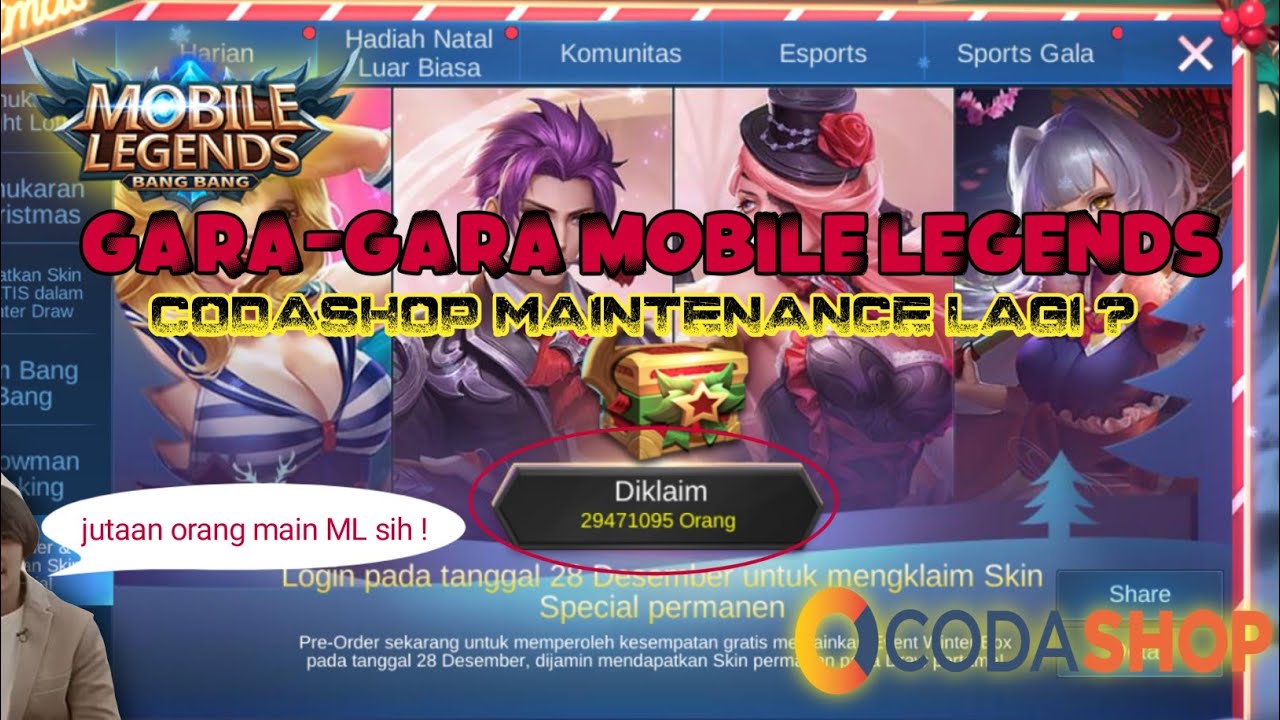Codashop maintenance lagi ? Gara-Gara ML !!! - YouTube