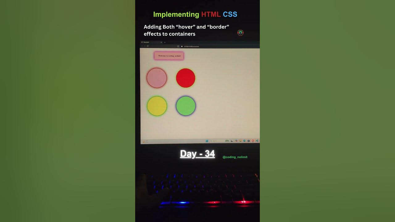 Day 34 Challenge 🎯 Html And Css👨‍💻 Codingnolimit Shorts Youtubeshorts Coding Html Youtube
