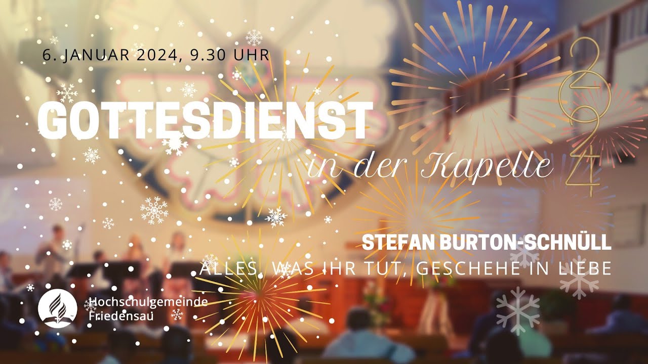 Gottesdienst aus der Kapelle 6. Jan. 2024 - YouTube