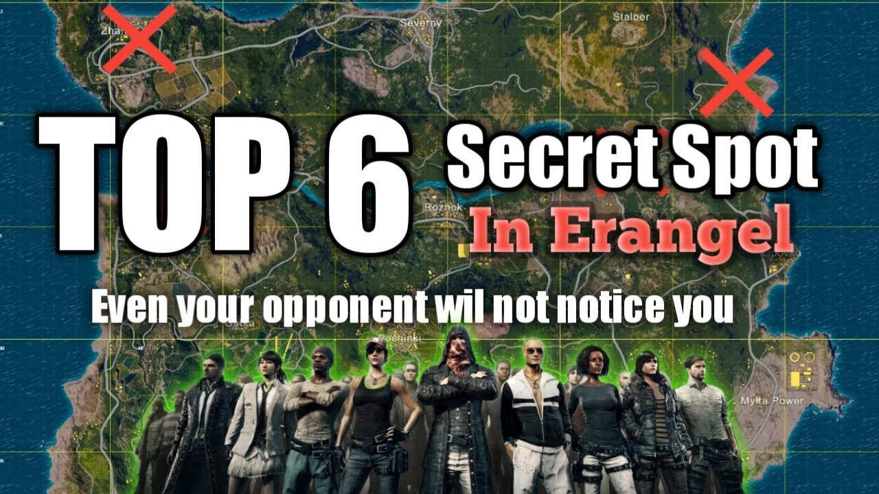 TOP 6 Secret Spot in Erangel Map | EVEN YOUR ENEMY WILL NOT NOTICE YOU ...