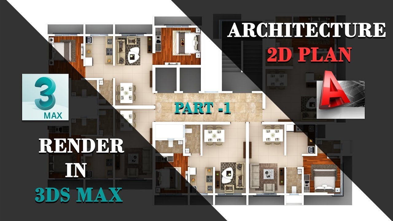 How to make 3d floor plan in 3ds max part-1 || Arch Viz By Dino - YouTube