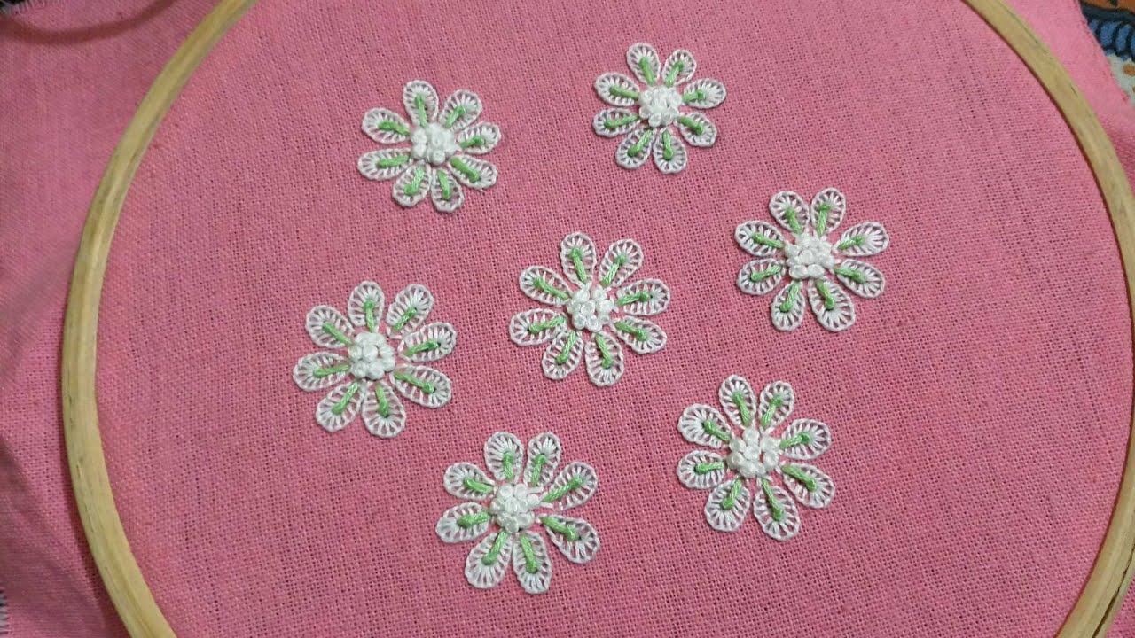 Allover flower pattern, easy and beautiful for beginners - YouTube