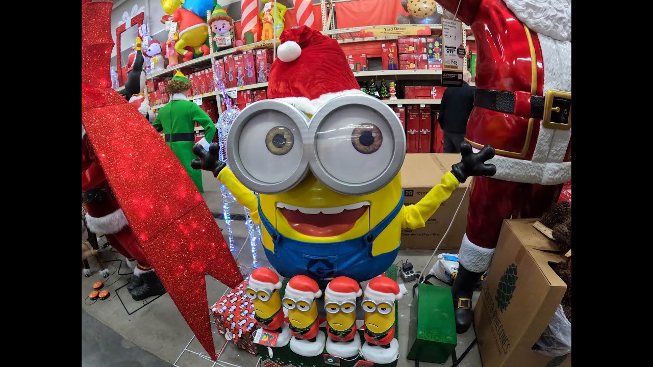 What Christmas Decorations Are at Lowes & Home Depot? - YouTube