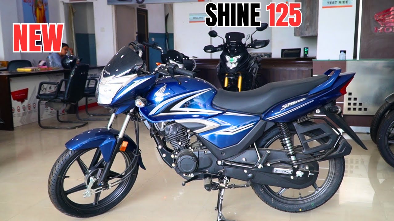 2024 Honda Shine 125 Blue Color Detail Review | Price | Features ...
