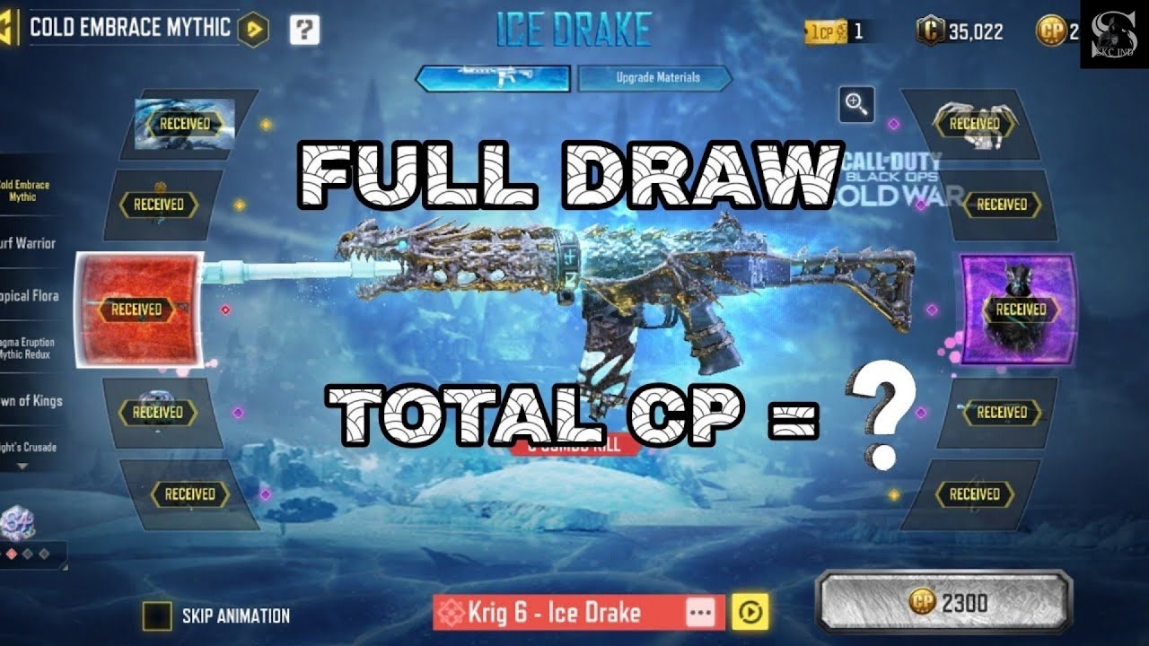 Mythic KRIG 6 - ICE DRAKE Full Draw CODM | Cold Embrace Mythic Full ...