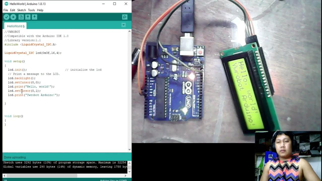 LCD I2C - Arduino - YouTube