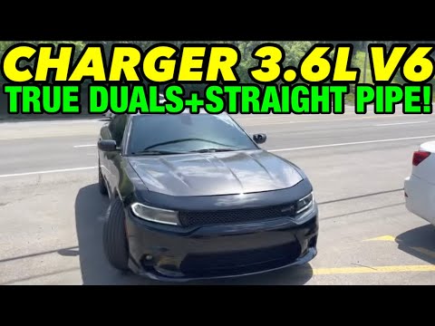 2017 Dodge Charger 3.6L V6 True Dual Exhaust w/ STRAIGHT PIPES! - YouTube