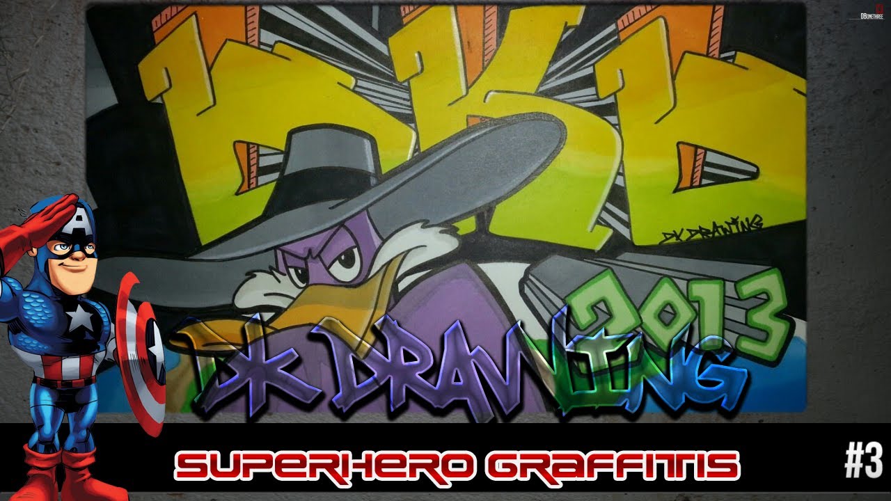 Drawing Graffiti Letters & Graffiti Character DKD Duck - YouTube
