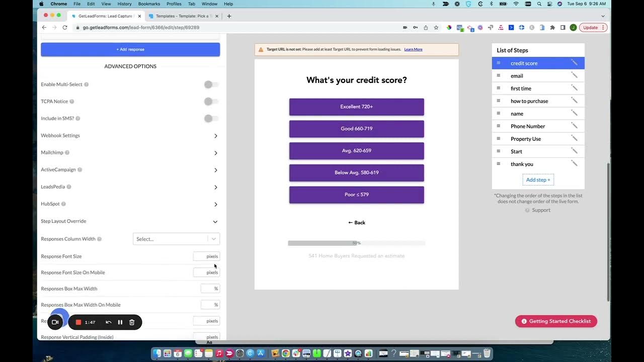 GetLeadForms Step Layout Override - YouTube