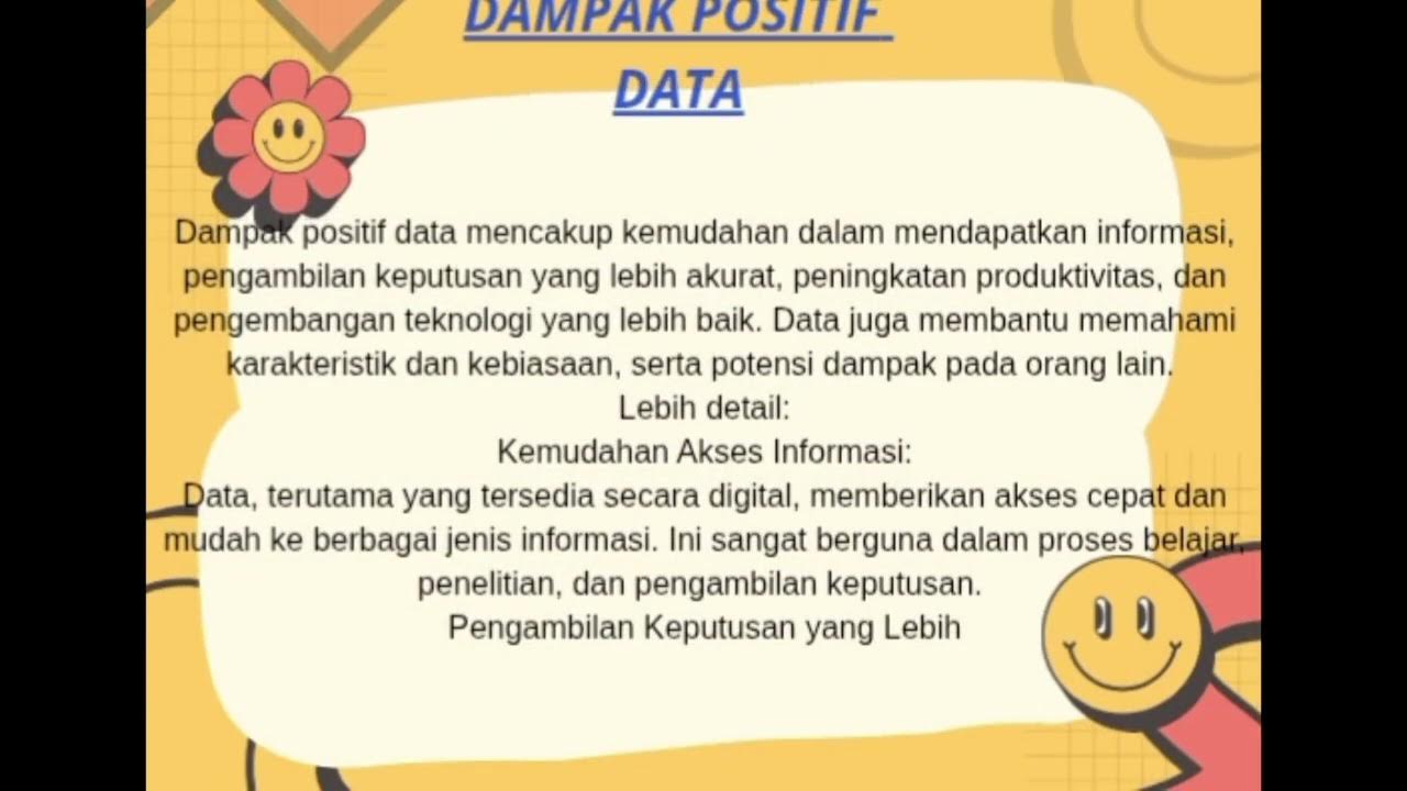 tugas kelompok informatika tentang dampak positif dan dampak negatif data - YouTube