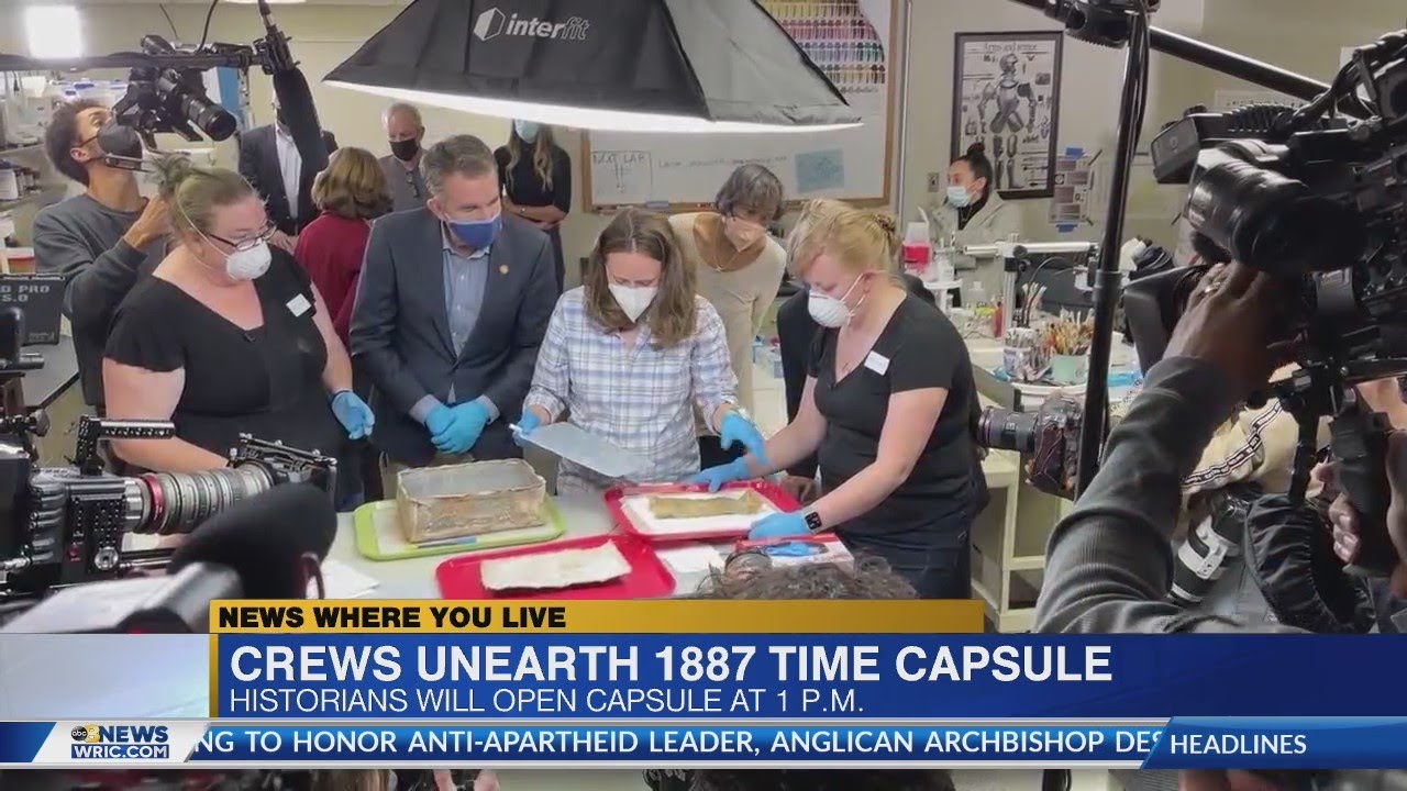 The 1887 copper time capsule found at the former Lee Monument to be ...