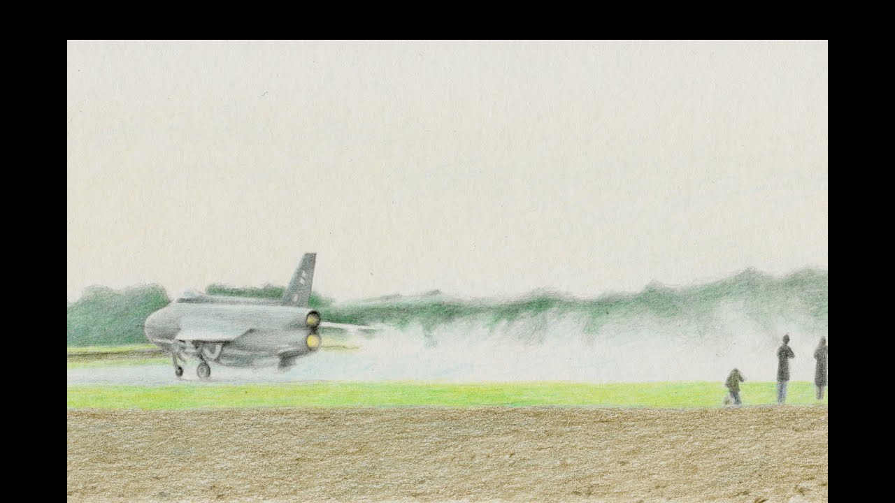 How to draw a fighter jet in crayon. Drawing an EE Lightning jet. - YouTube
