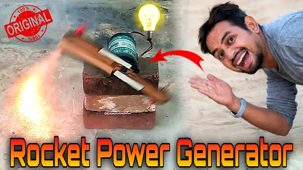 We Made Rocket Power Generator | Powering DC Motor With Diwali Rocket ...