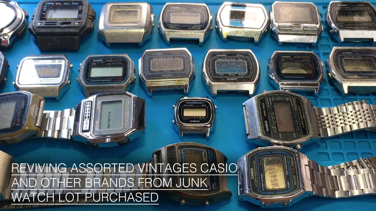 REVIVING ASSORTED 80'S & 90'S VINTAGE CASIO WATCHES FROM JUNK WATCH LOT ...