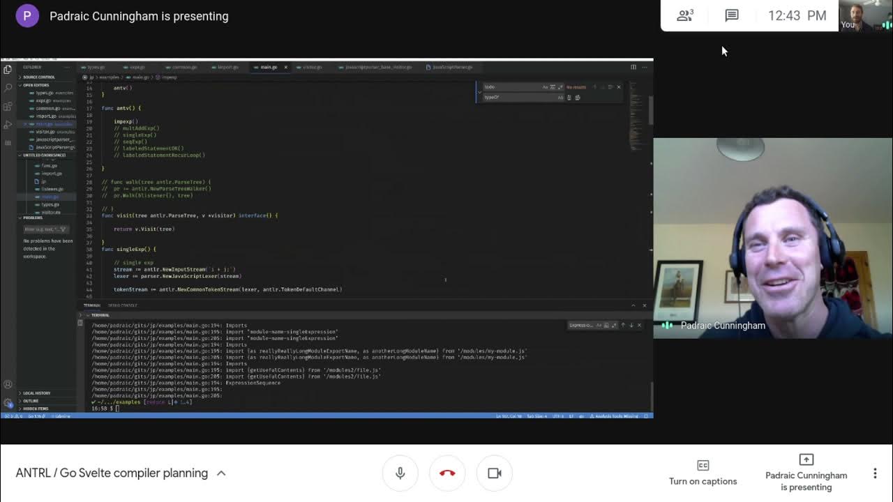 Exploring JavaScript parsing in Go using ANTLR - YouTube