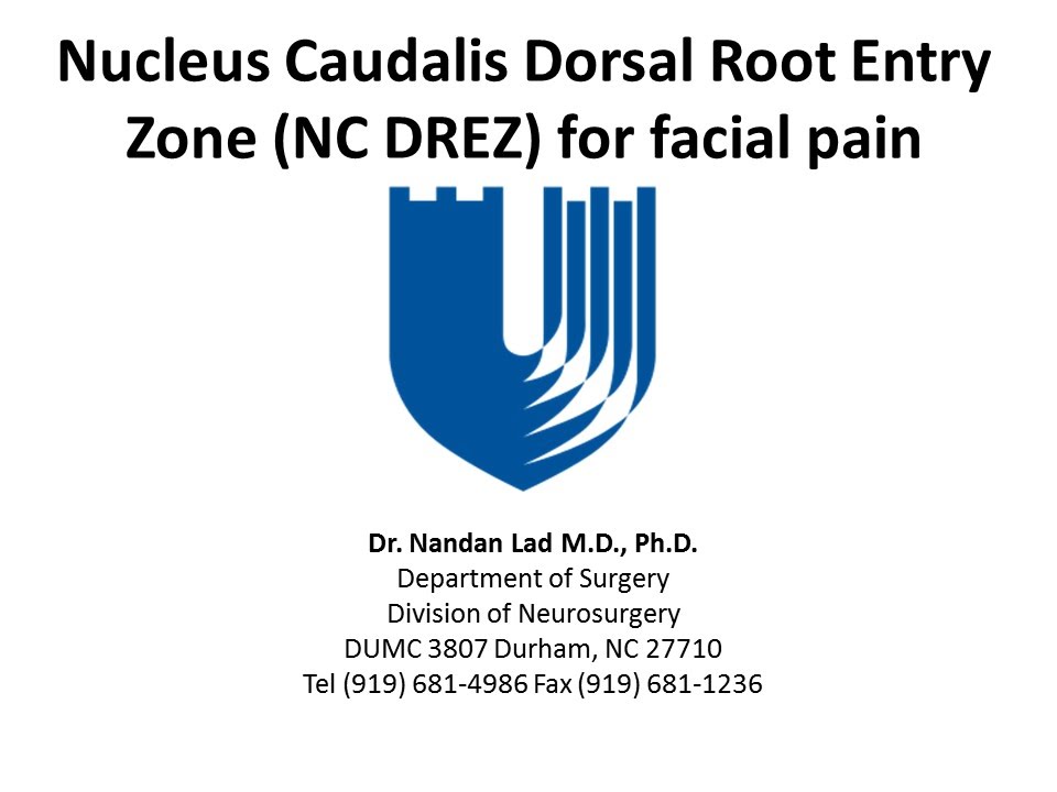 Nucleus Caudalis (NC) Dorsal Root Entry Zone (DREZ) - YouTube