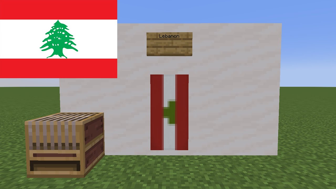 How to Make Lebanon's Flag in Minecraft - YouTube