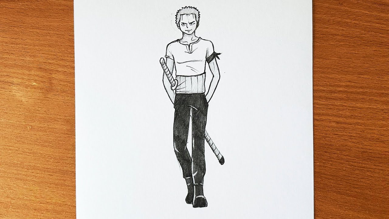 How to draw Zoro full body - One Piece || Anime drawing tutorial - YouTube