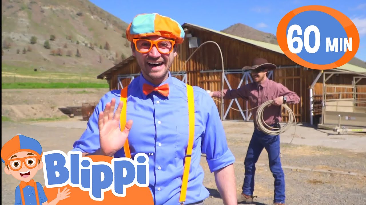 Down On The Ranch Song - Get On Your Horse | BLIPPI | Educational Songs ...