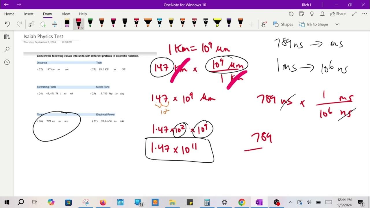 Metric Conversions with Scientific Notation - YouTube