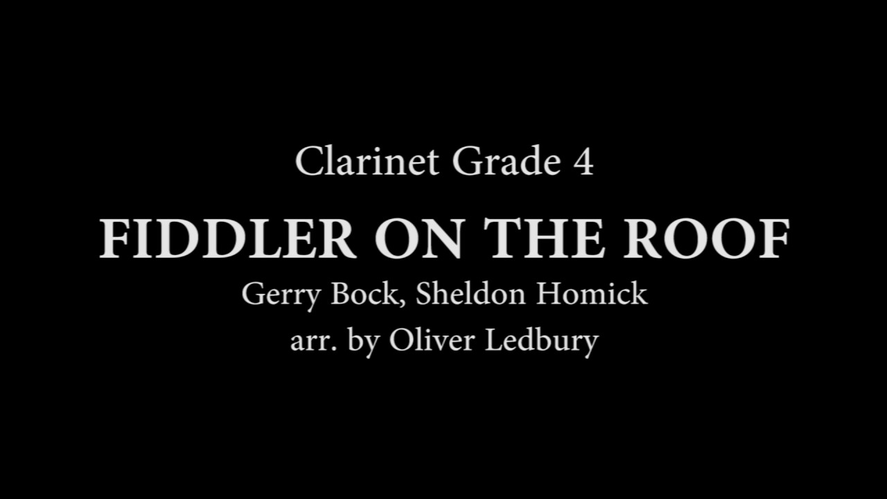Fiddle On The Roof for Clarinet and Piano - YouTube