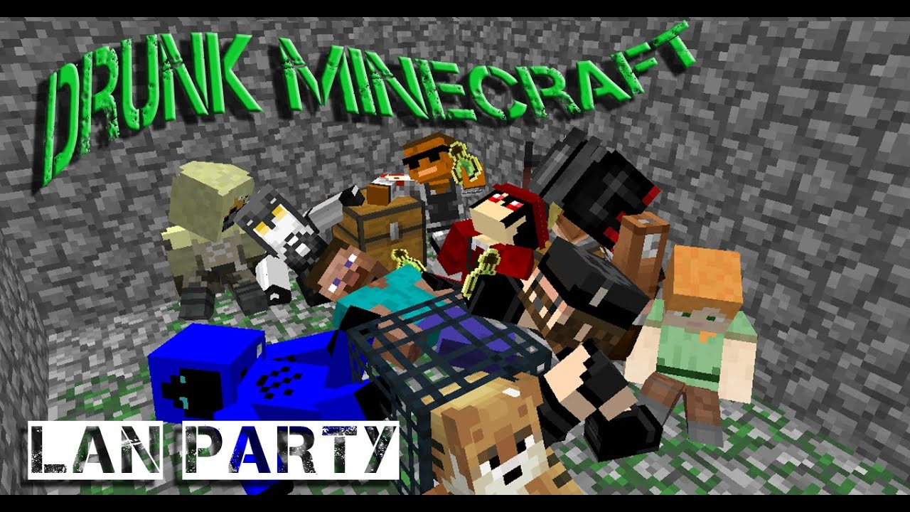 This Dad Plays: Drunk Minecraft - 32 Bit Birthday LAN Party Bash! - YouTube