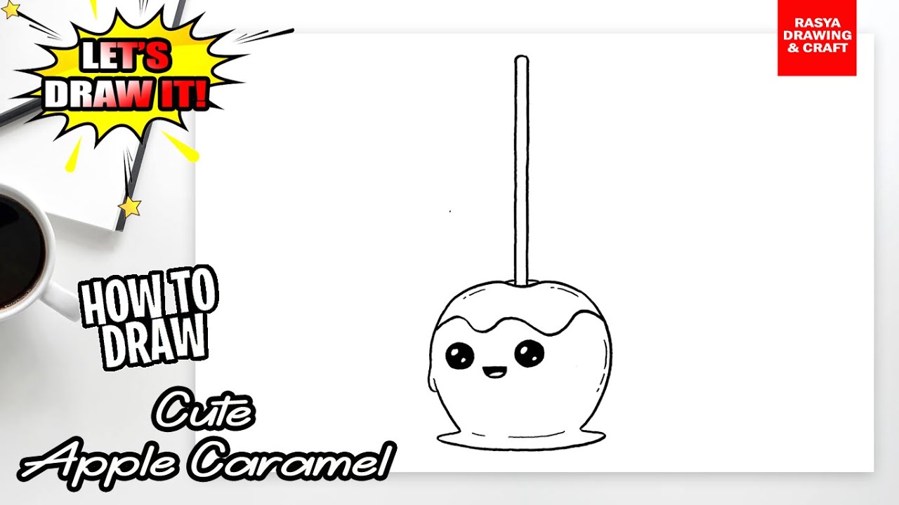 How to draw Cute Apple Caramel - YouTube