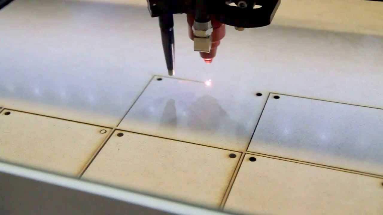 Laser-cutting of wooden name tag - Part 2 - YouTube