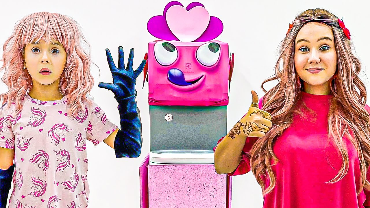 Mystery Pink Water Challenge by Ruby and Bonnie - YouTube