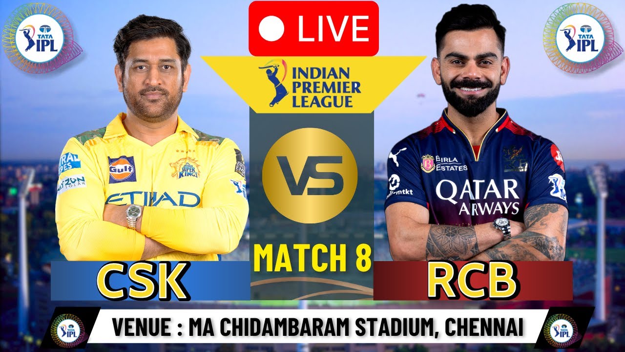 🏆CSK vs RCB LIVE Score & Commentary - YouTube