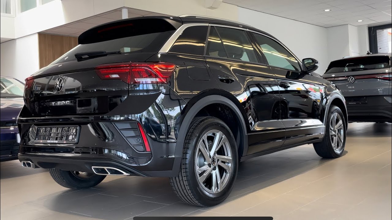Volkswagen NEW T-roc R-line 2023 in4K 17 inch Valencia Deep Black Pearl ...