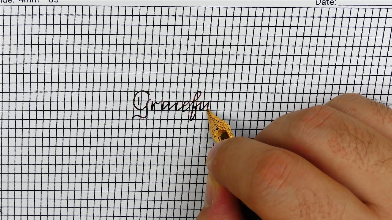 How to write Graceful and Splendid in simple italic script using ...