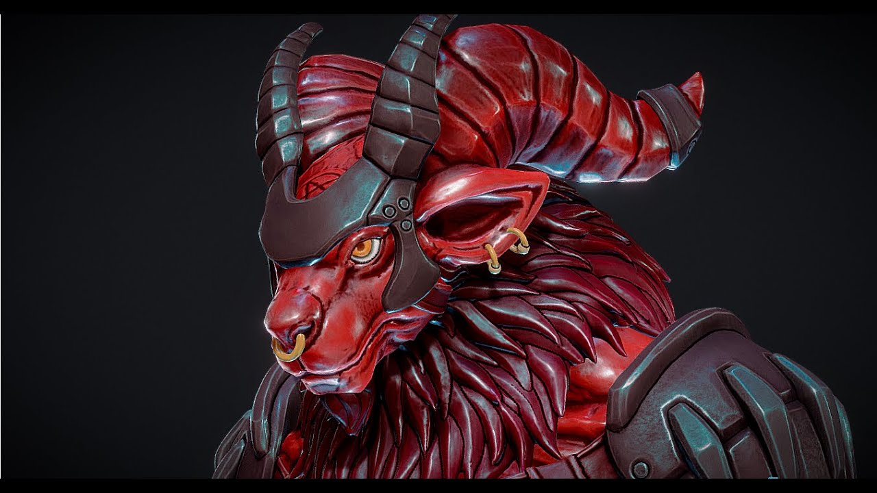 Baphomet Model 3d for c4d free downloads (file describe) - YouTube