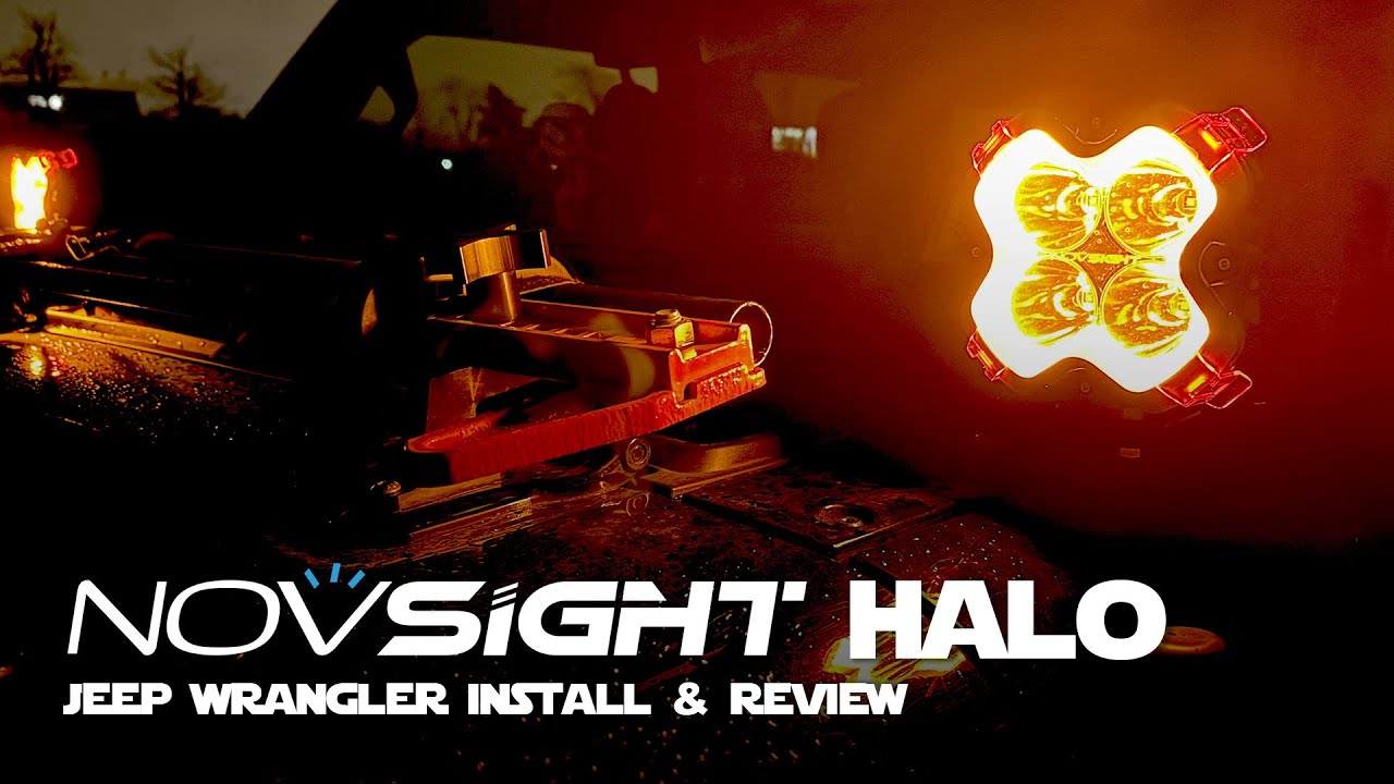 Novsight Halo Pod Lights Jeep Install & Review - YouTube