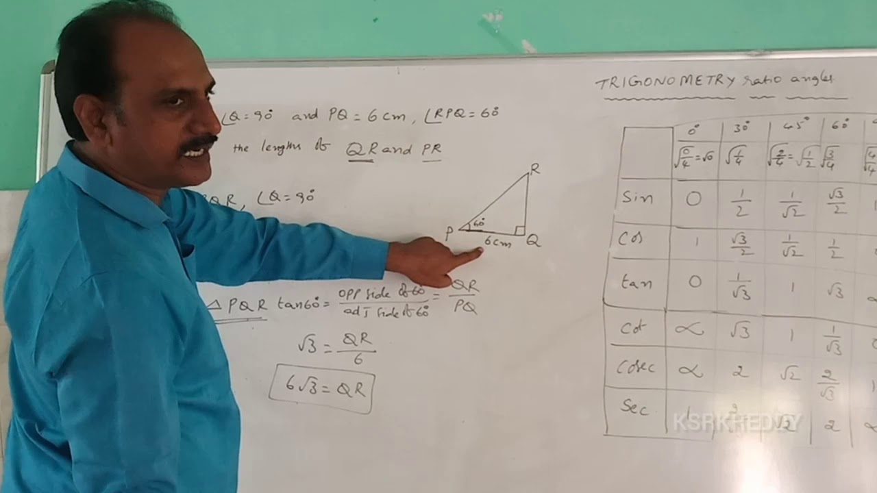 TRIGONOMETRIC RATIO'S OF SOME SPECIFIC ANGLES - YouTube
