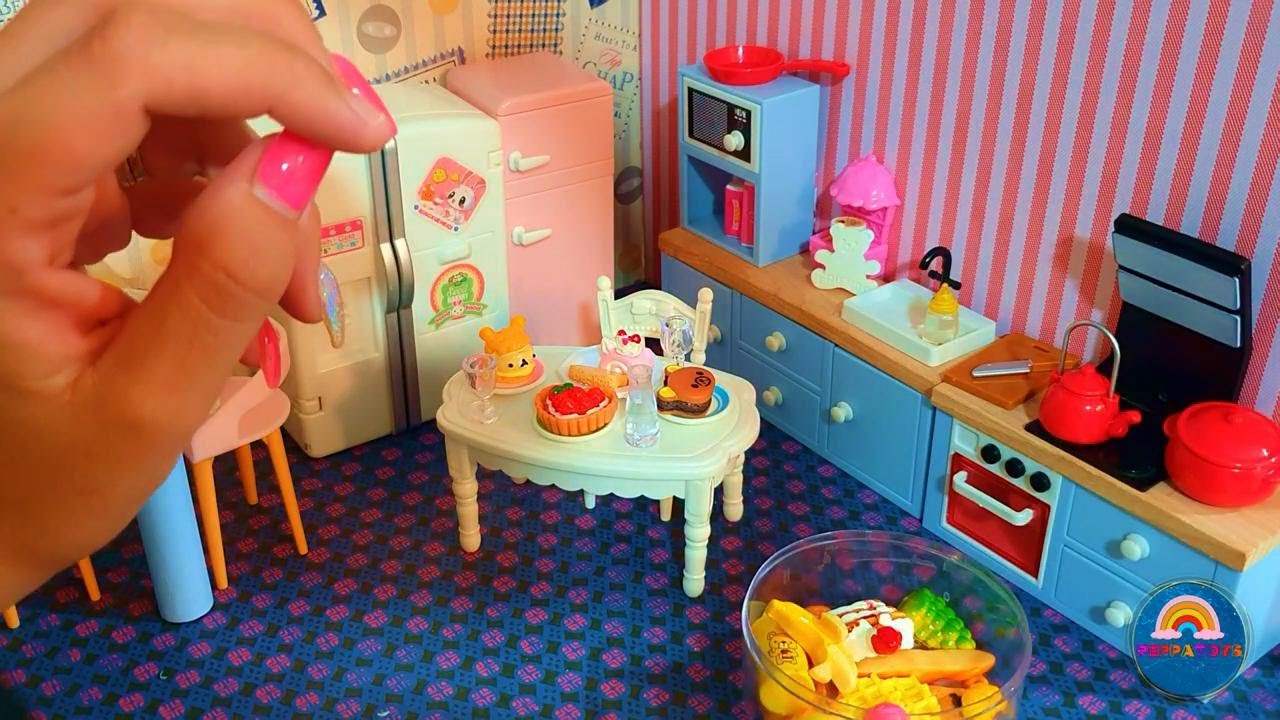 18 Minutes Miniature Kitchen doll Installation organization Kitchen ...