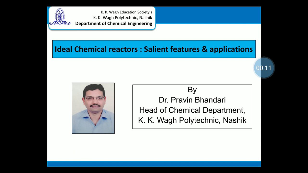 Ideal Chemical Reactors Salient Features and Applications - YouTube